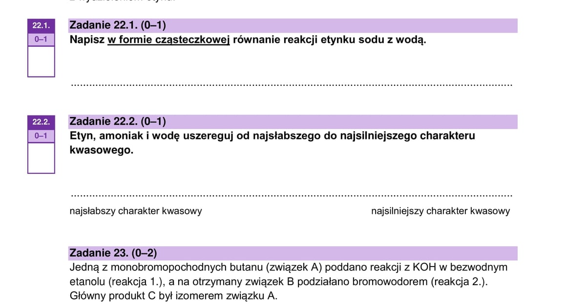 Dziś matura próbna 2023 z chemii, poziom rozszerzony. Zobacz arkusze [... Zdjęcie 20/33