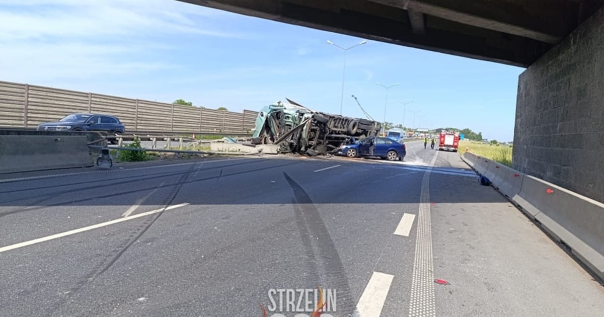 Uwaga, zablokowana A4 pod Wrocławiem! Groźny wypadek na autostradzie. ... Zdjęcie 6/9