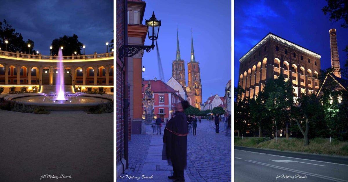 Wrocław nocą na klimatycznych zdjęciach Mateusza Boreckiego