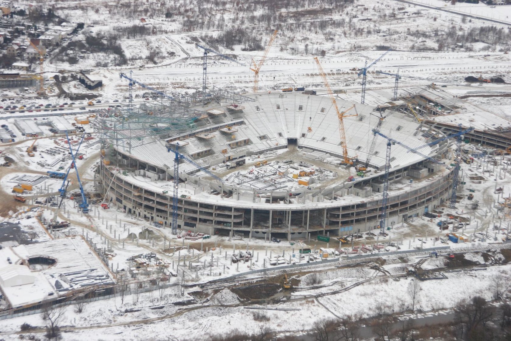 Budowa stadionu Tarczyński Arena na wrocławskich Pilczycach. Zobaczcie ...