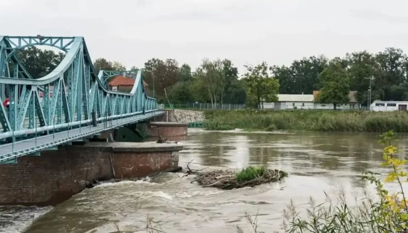 Wysoki poziom wód w Ślęzie i na Widawie we Wrocławiu