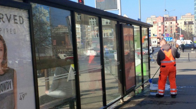 Great Bus Stop Spring Cleaning