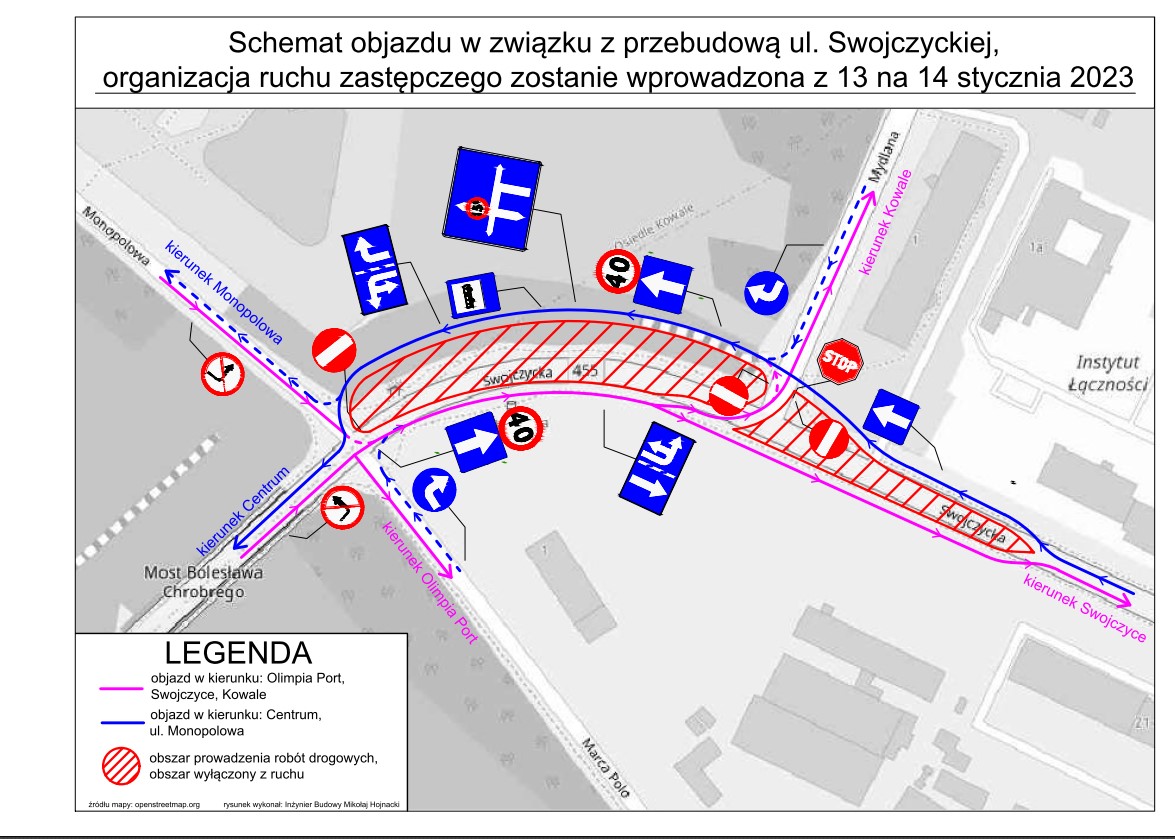 Zmiana organizacji ruchu na Swojczyckiej. Kierowcy pojadą nową jezdnią