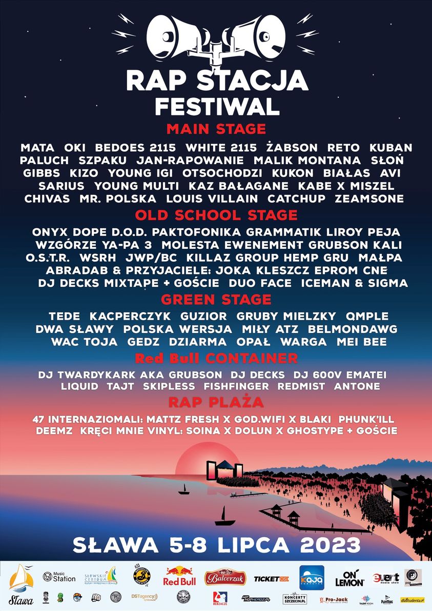 Rap Stacja 2023 w Sławie. Największe gwiazdy polskiego hip-hopu. Kto ...