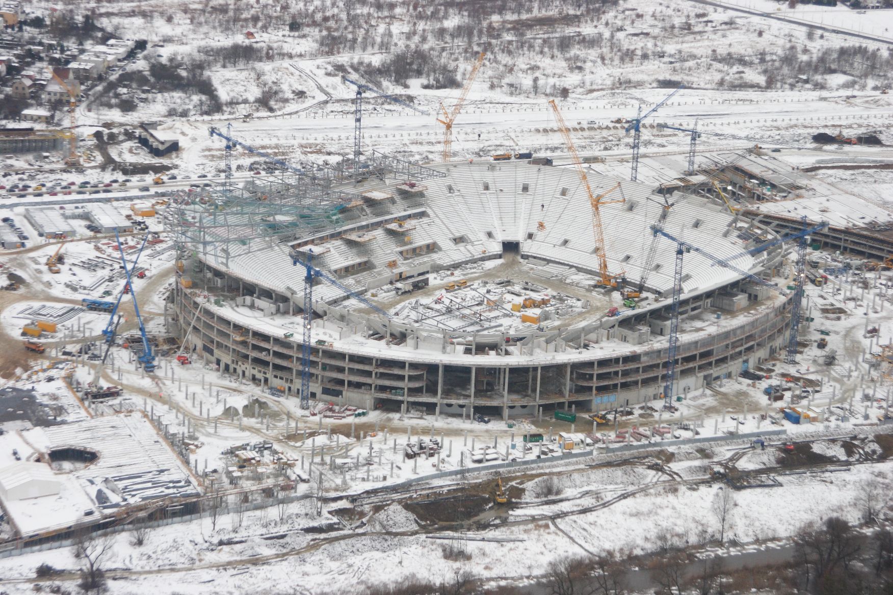 Budowa stadionu Tarczyński Arena na wrocławskich Pilczycach. Zobaczcie ...